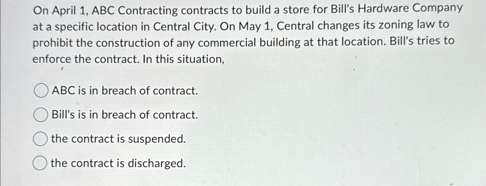 Solved On April 1, ﻿ABC Contracting contracts to build a | Chegg.com