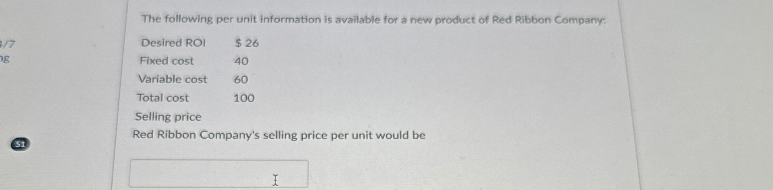Solved The following per unit information is available for a | Chegg.com