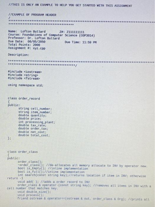 Solved COP3014- Foundations of Computer Science Programming | Chegg.com