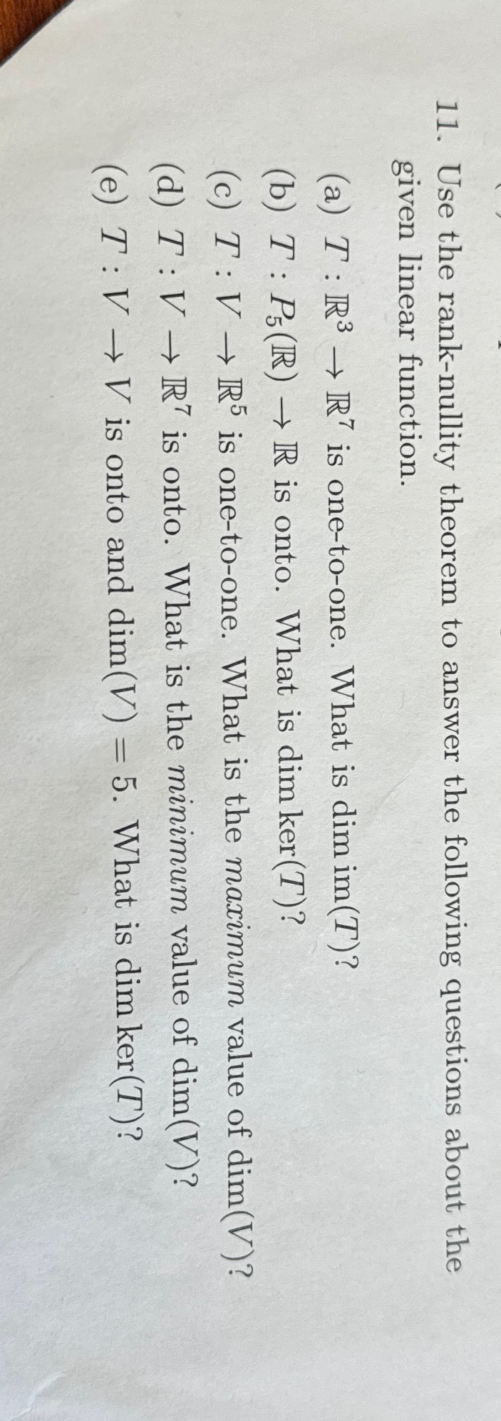 Solved Use the rank-nullity theorem to answer the following | Chegg.com