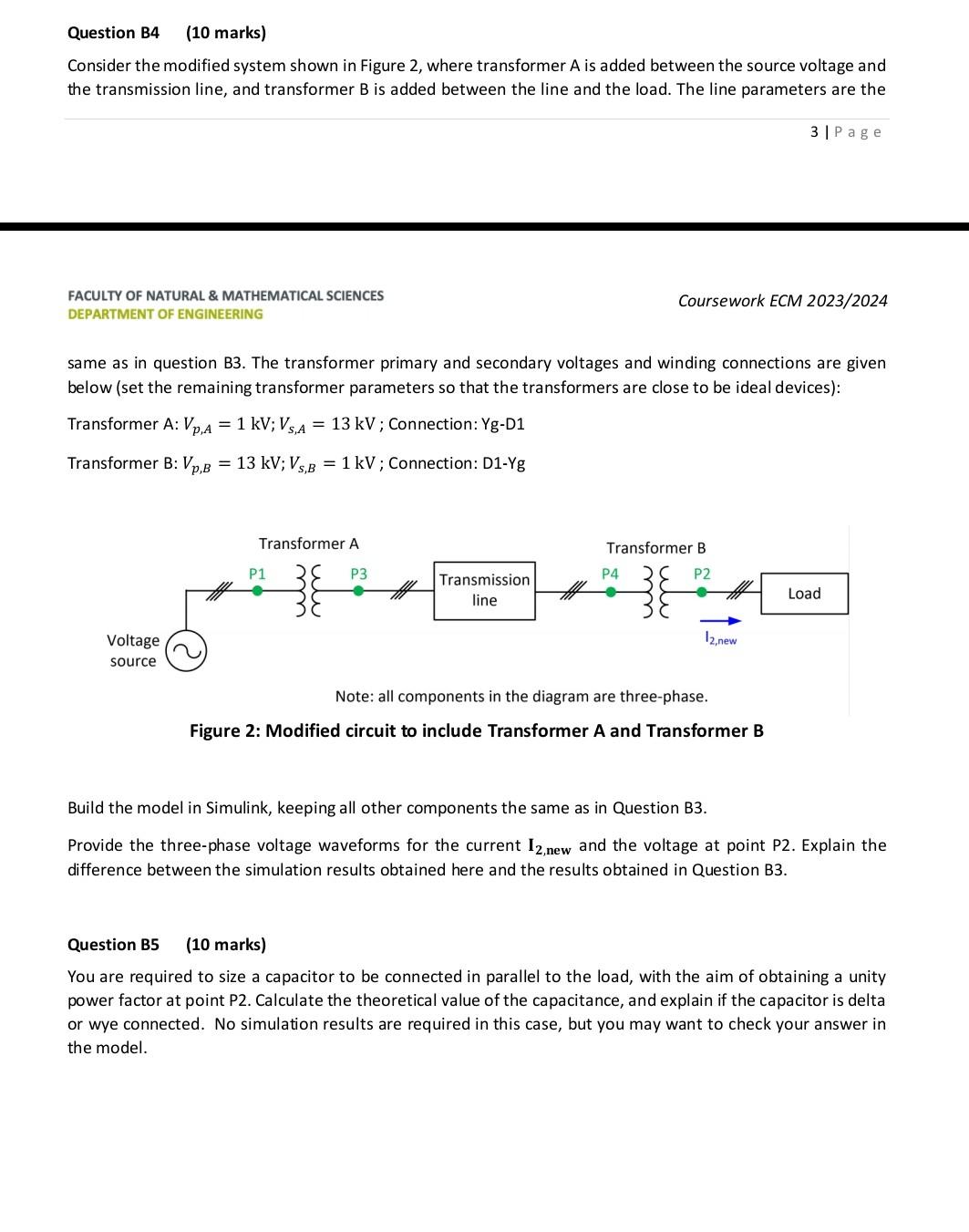 Solved Question B4 (10 ﻿marks)Consider the modified system | Chegg.com