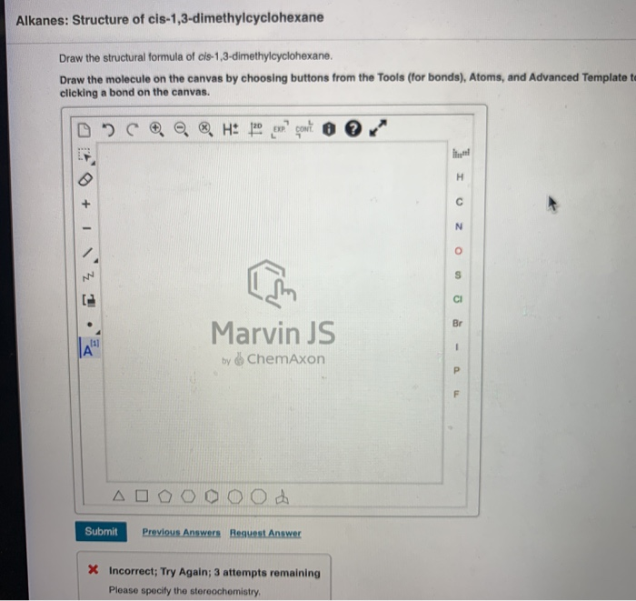 Solved Alkanes: Structure of cis-1,3-dimethylcyclohexane | Chegg.com