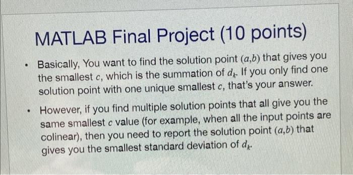 Solved MATLAB Final Project (10 points) . Program (8 points) | Chegg.com