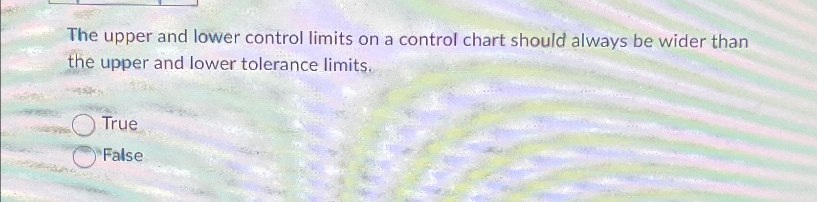 Solved The upper and lower control limits on a control chart | Chegg.com