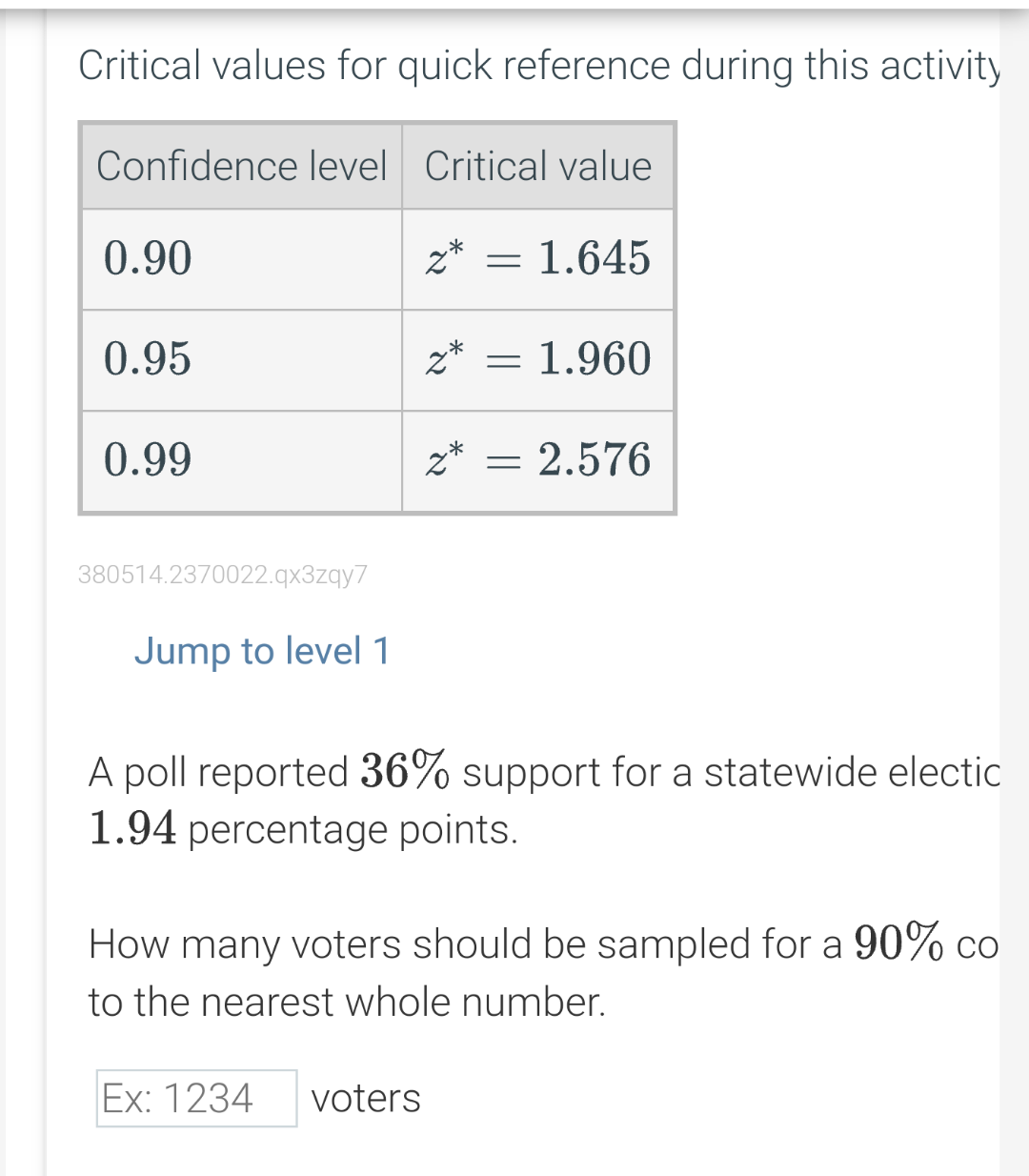 Solved Critical values for quick reference during this | Chegg.com