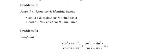Solved Prove the trigonometric identities below: - | Chegg.com