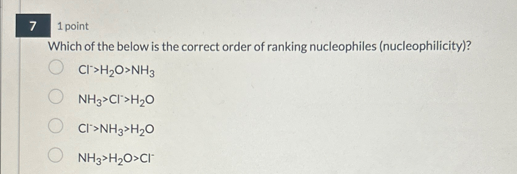 Solved 71 ﻿pointWhich of the below is the correct order of | Chegg.com