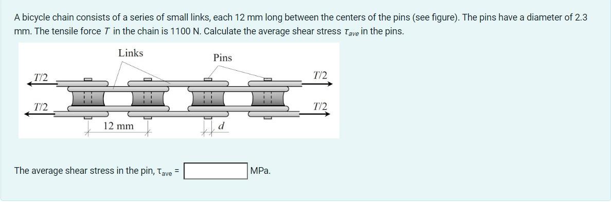 Solved A bicycle chain consists of a series of small links, | Chegg.com