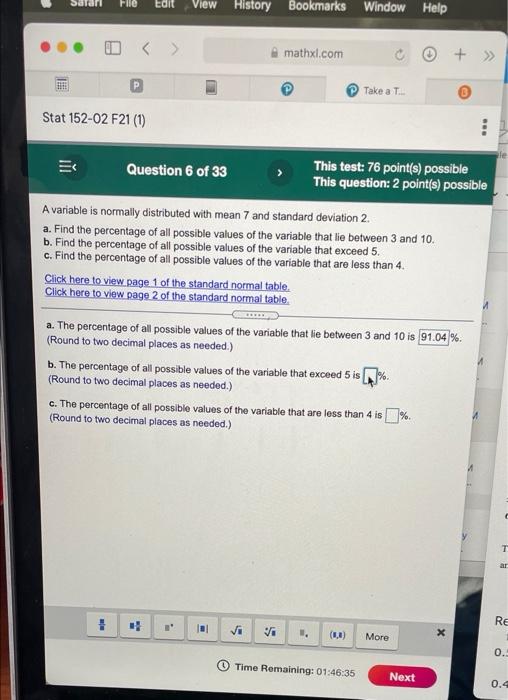Solved Edit View History Bookmarks Window Help mathxl.com C | Chegg.com