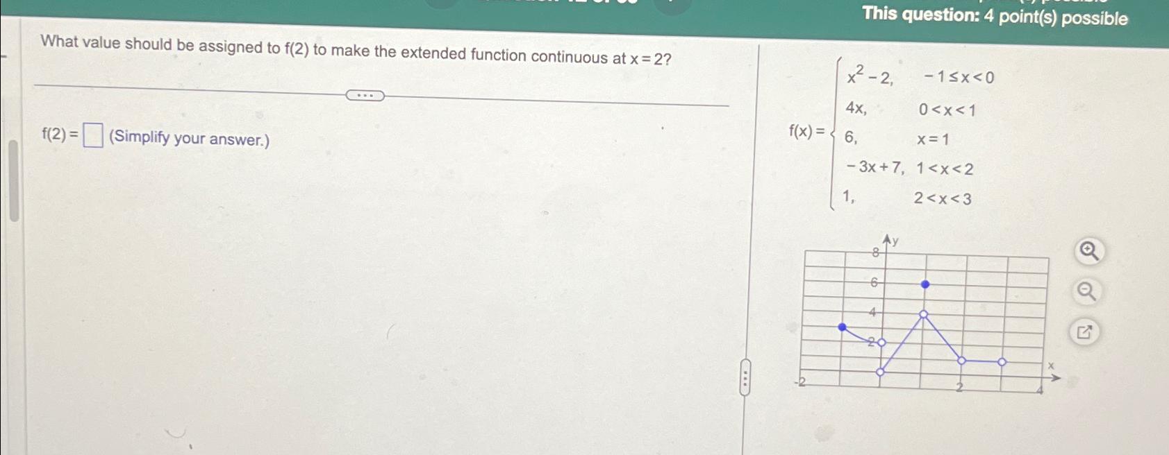 Solved This question: 4 ﻿point(s) ﻿possibleWhat value should | Chegg.com