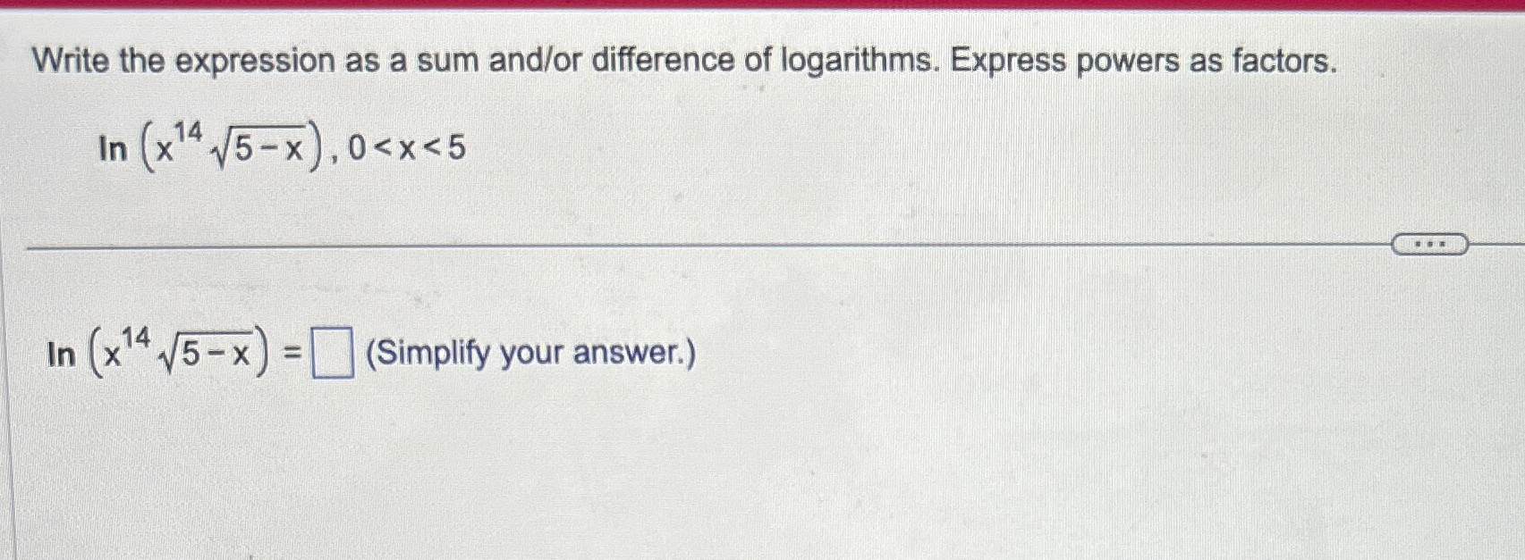 Solved Write the expression as a sum and/or difference of | Chegg.com