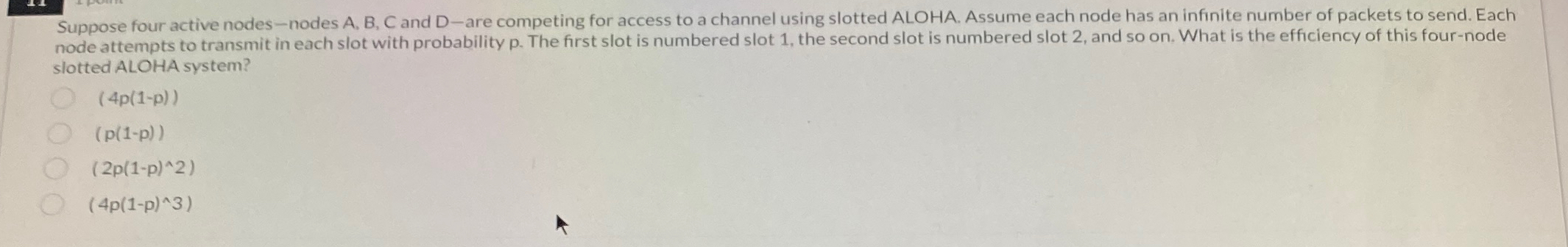 Solved Suppose four active nodes-nodes A, ﻿B, ﻿C and D-are | Chegg.com
