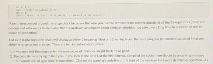 Solved in the main() function , prompt for an integer I and | Chegg.com