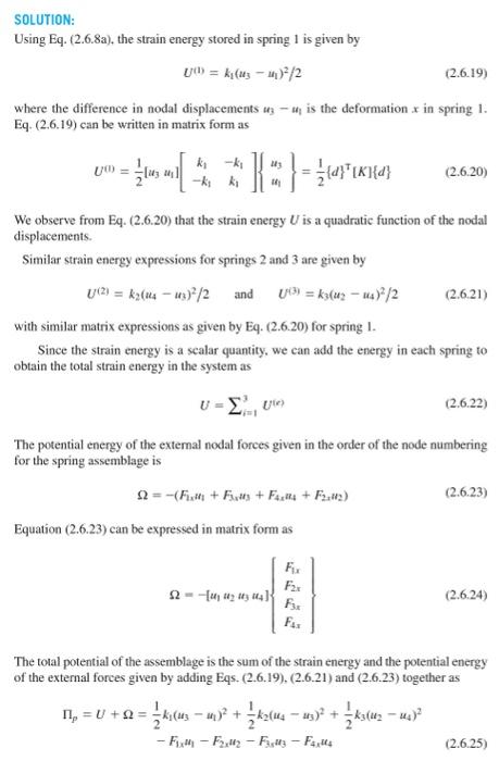Solved Figure P2-15Obtain the total potential energy of the | Chegg.com