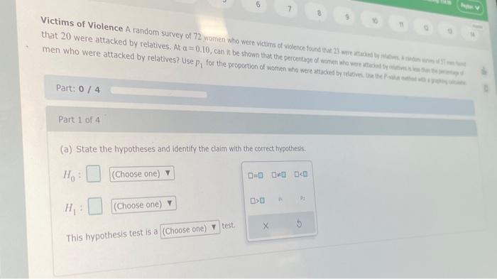 Solved Part: 0/4 Part 1 of 4 (a) State the hypotheses and | Chegg.com