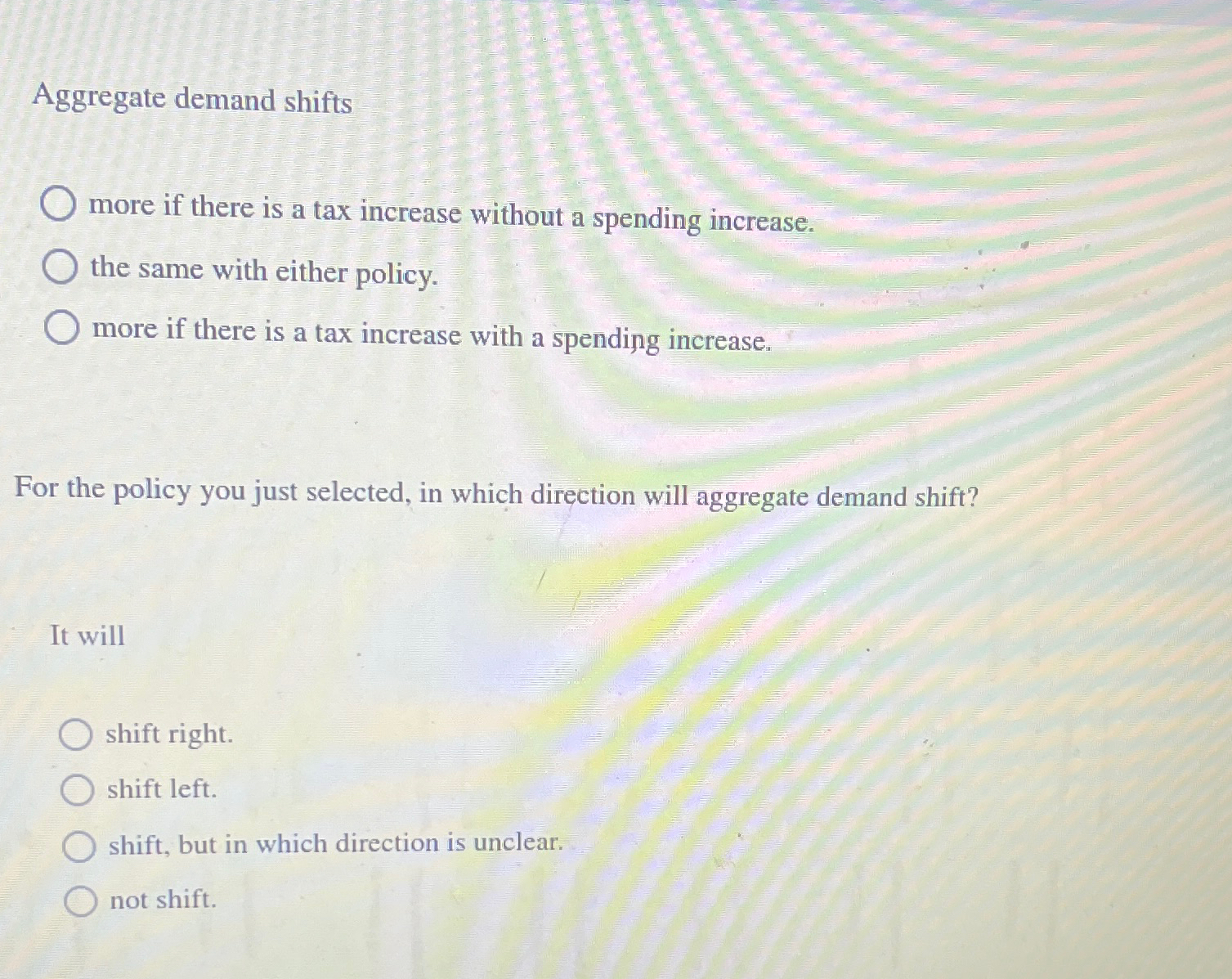 Solved Aggregate demand shiftsmore if there is a tax | Chegg.com