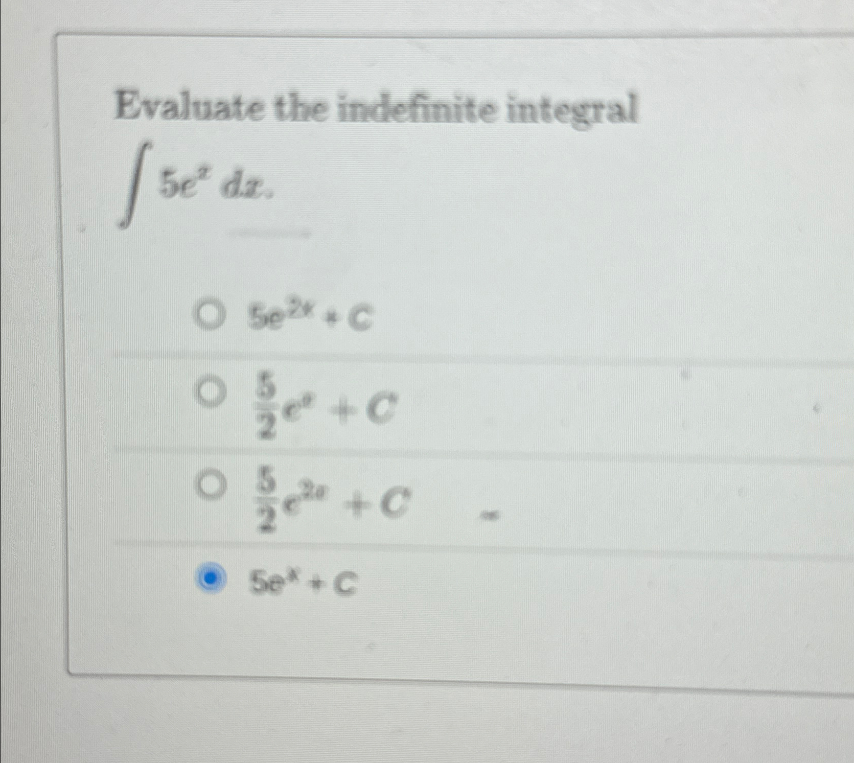 Solved Evaluate the indefinite | Chegg.com