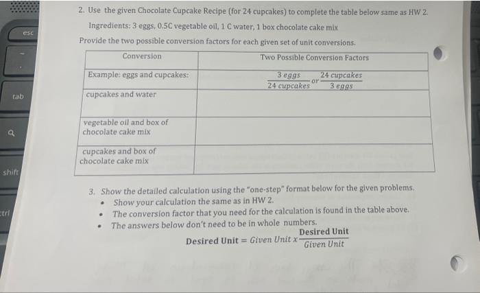 Solved 3. Show the detailed calculation using the "one-step" | Chegg.com