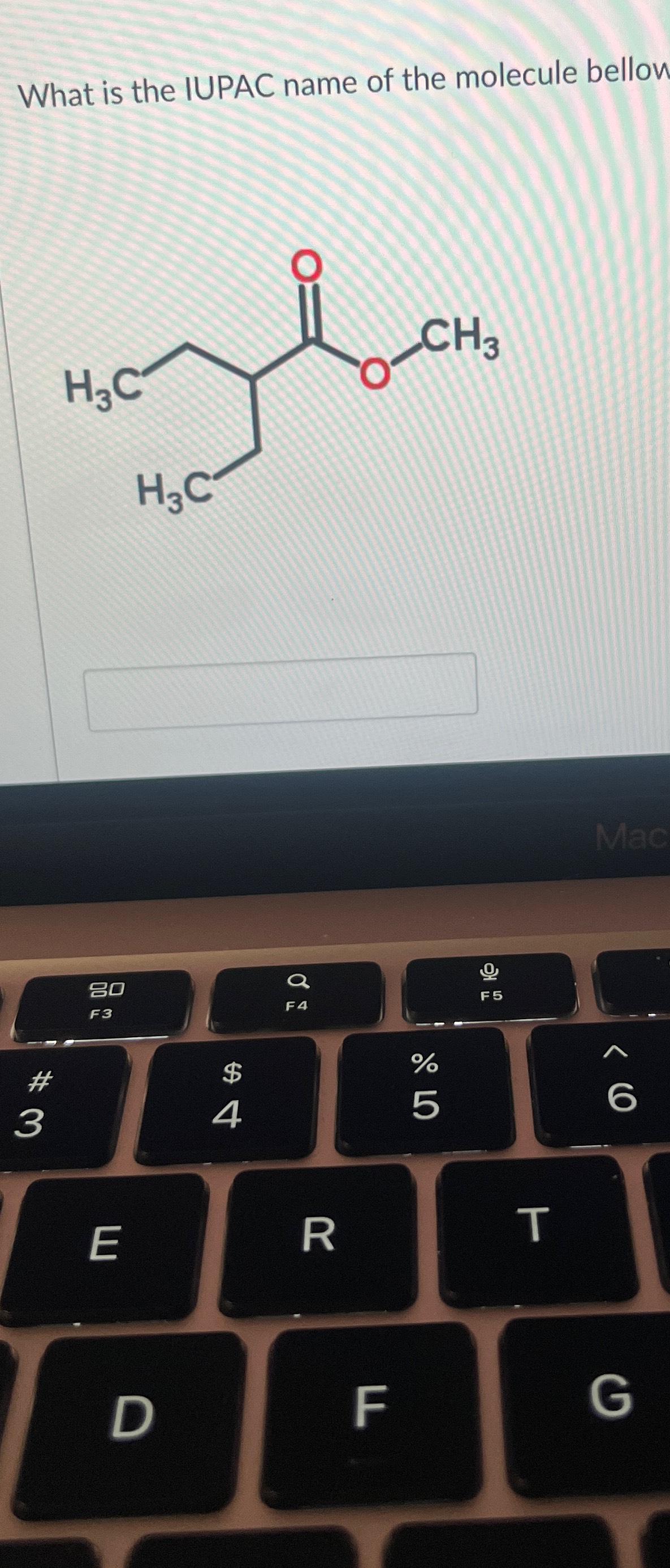 Solved What is the IUPAC name of the molecule bellov | Chegg.com