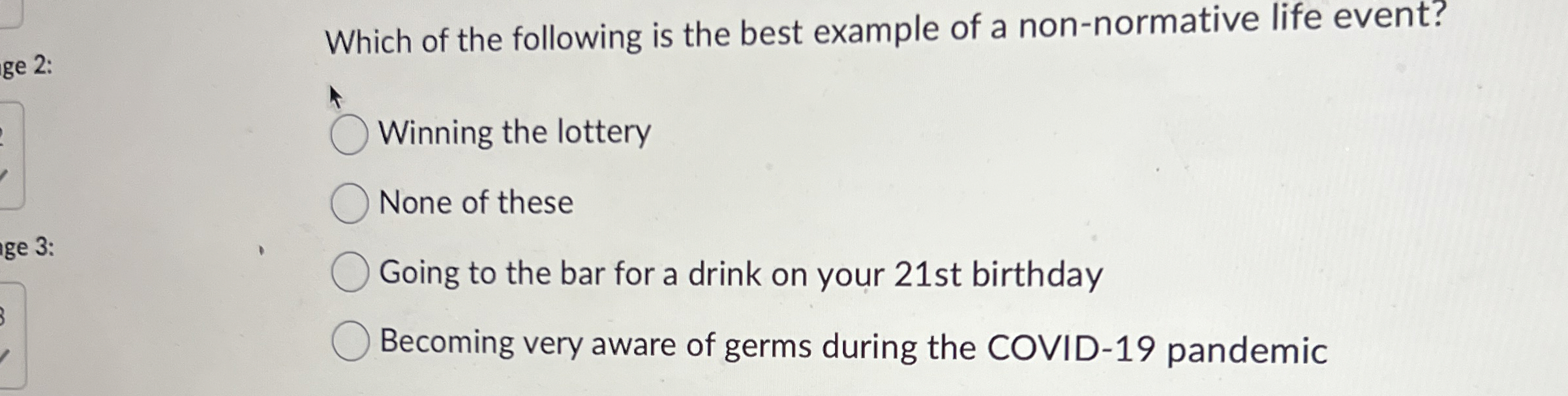 Solved Which of the following is the best example of a | Chegg.com
