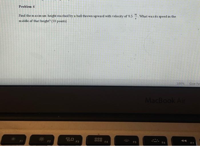 Solved Find the maxim um height reached by a ball thrown | Chegg.com | Chegg.com