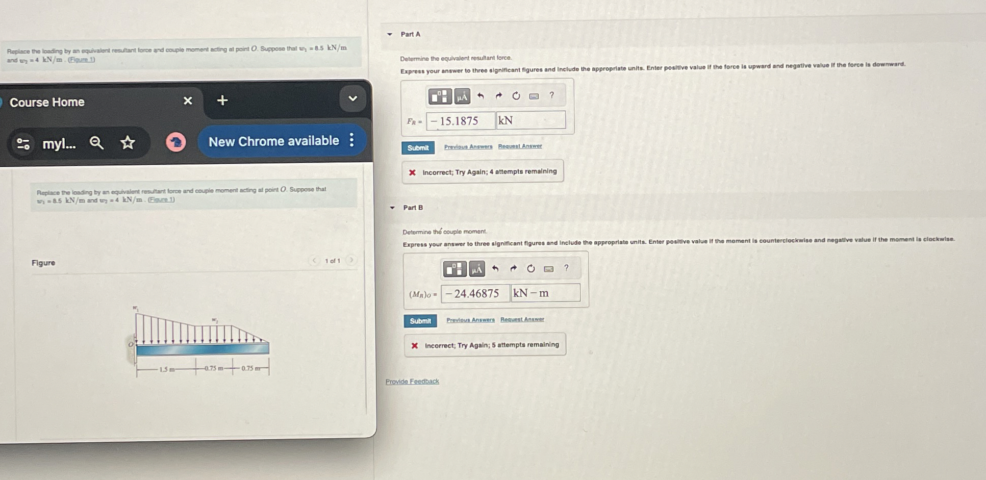 Solved Replace the loading by an equivalent resuhant torce | Chegg.com