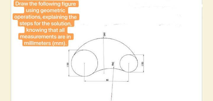 Solved Draw the following figure using geometric operations, | Chegg.com