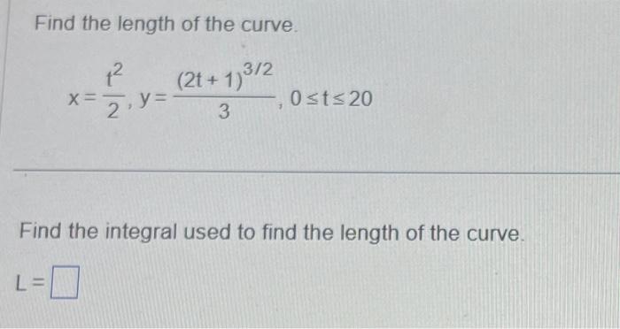 Solved Find the length of the curve. | Chegg.com