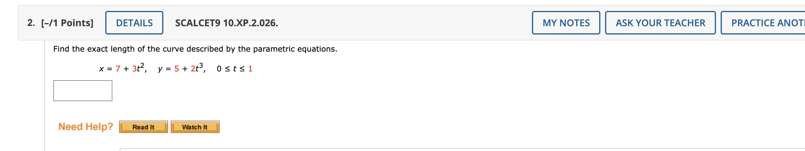 Solved [-/1 ﻿Points]SCALCET9 10.XP.2.026.Find the exact | Chegg.com