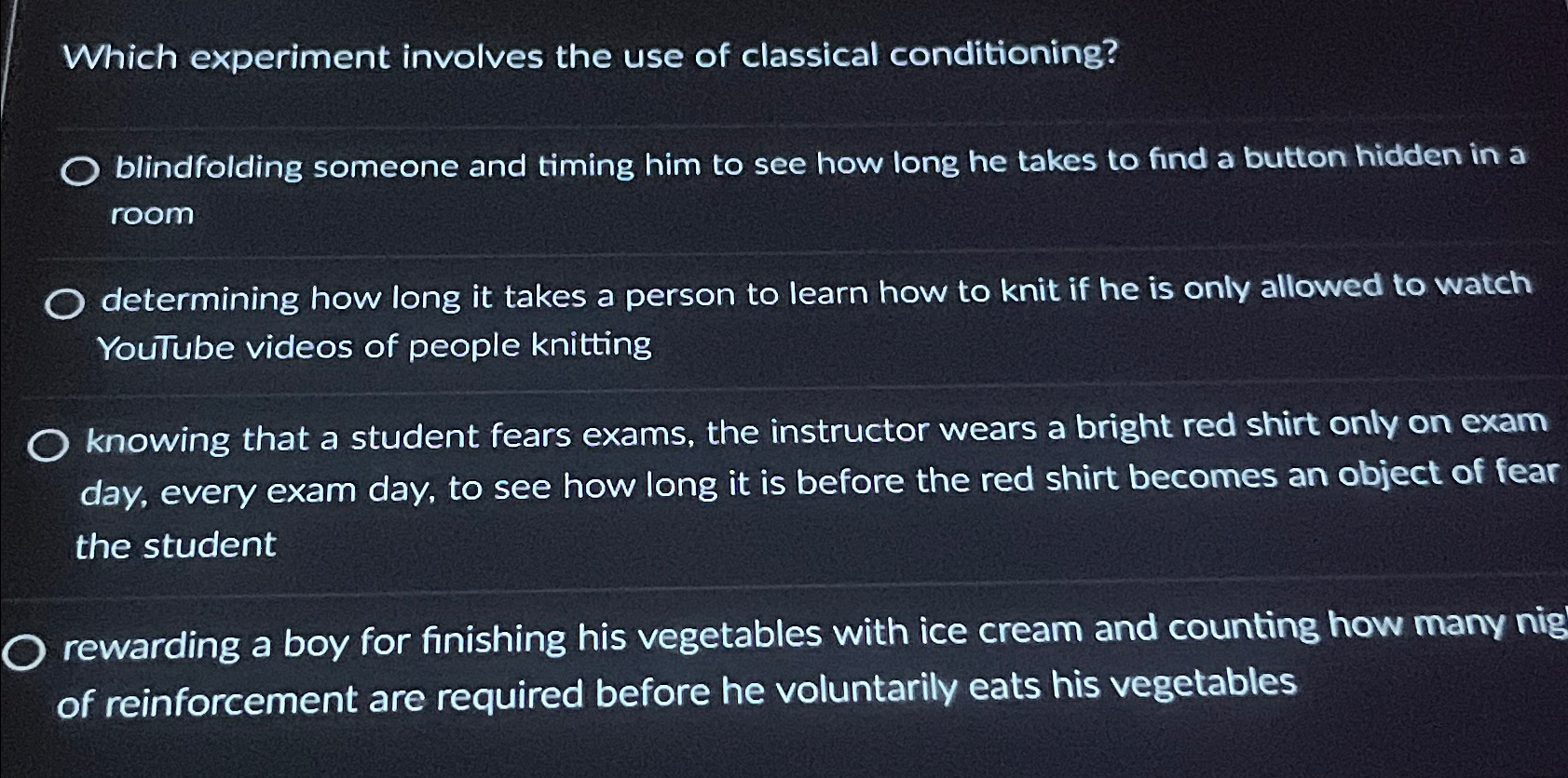 Solved Which experiment involves the use of classical | Chegg.com