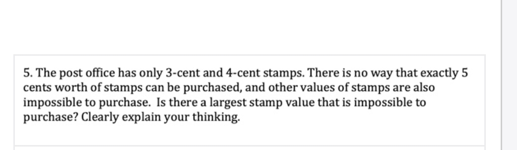 Solved The post office has only 3 -cent and 4-cent stamps. | Chegg.com