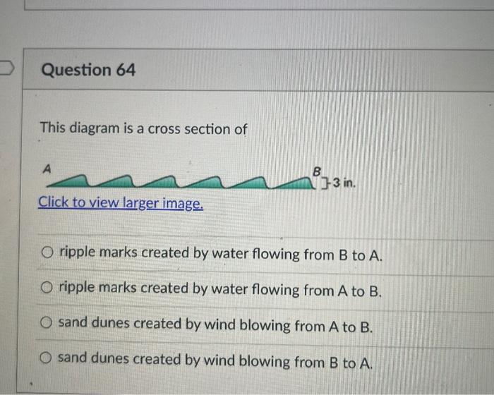 Solved Question 64 This diagram is a cross section of А B | Chegg.com