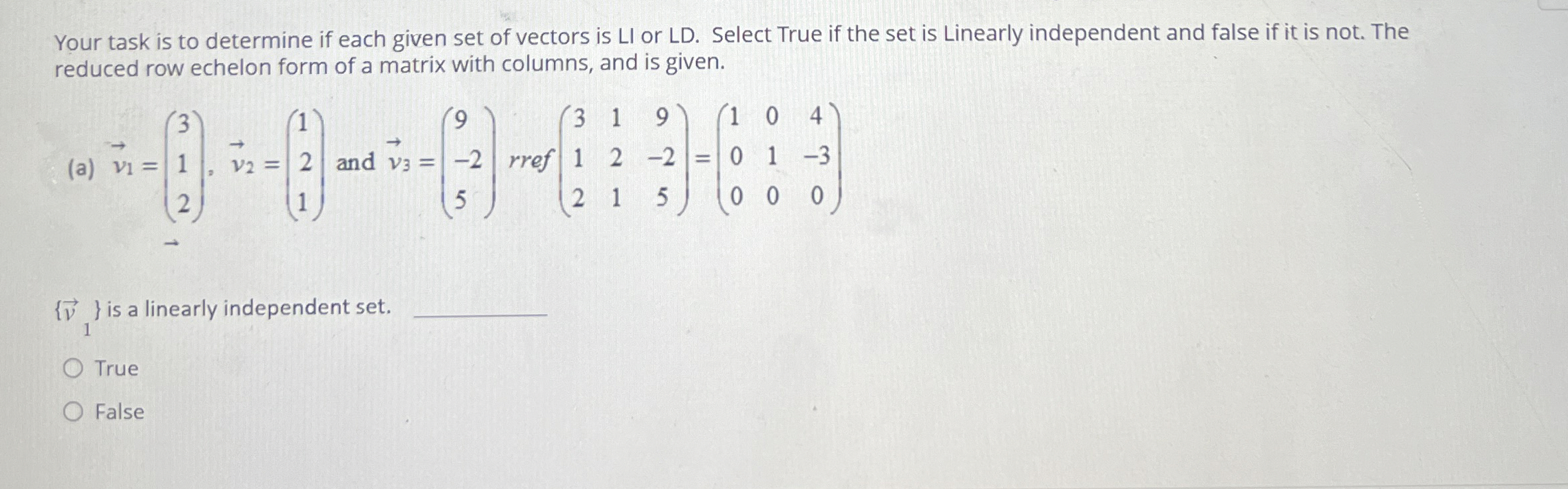 Solved Your task is to determine if each given set of | Chegg.com