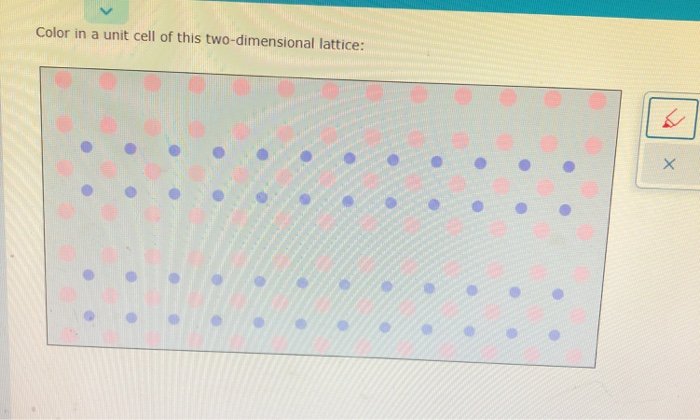 Color in a unit cell of this two-dimensional lattice: | Chegg.com