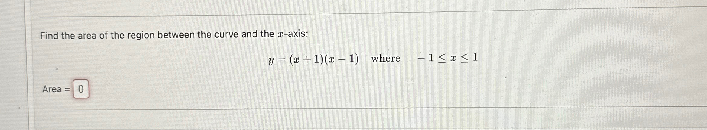 Solved Find the area of the region between the curve and the | Chegg.com