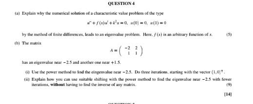 (a) Explain why the numerical solution of a | Chegg.com
