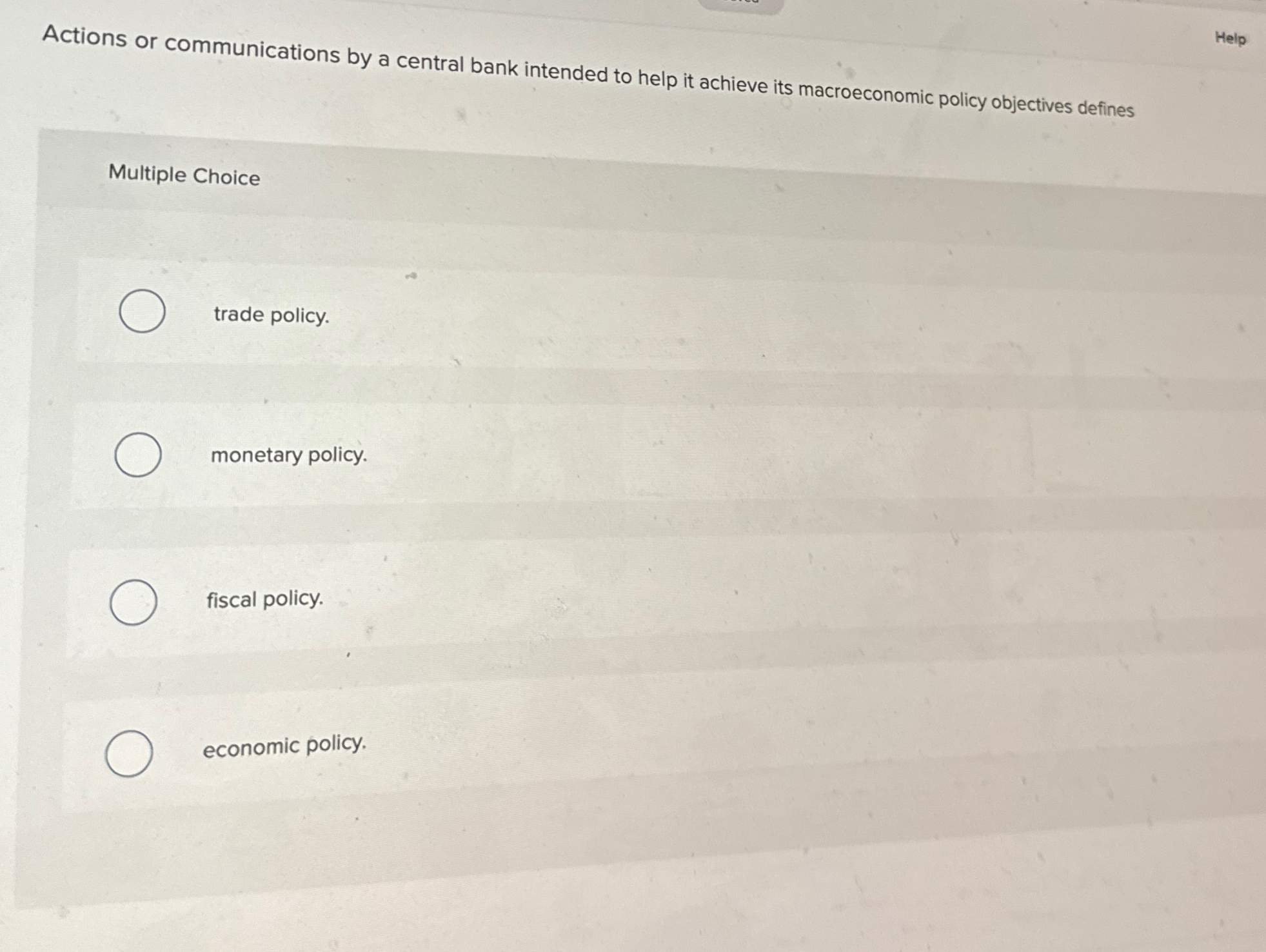 Solved Actions or communications by a central bank intended | Chegg.com