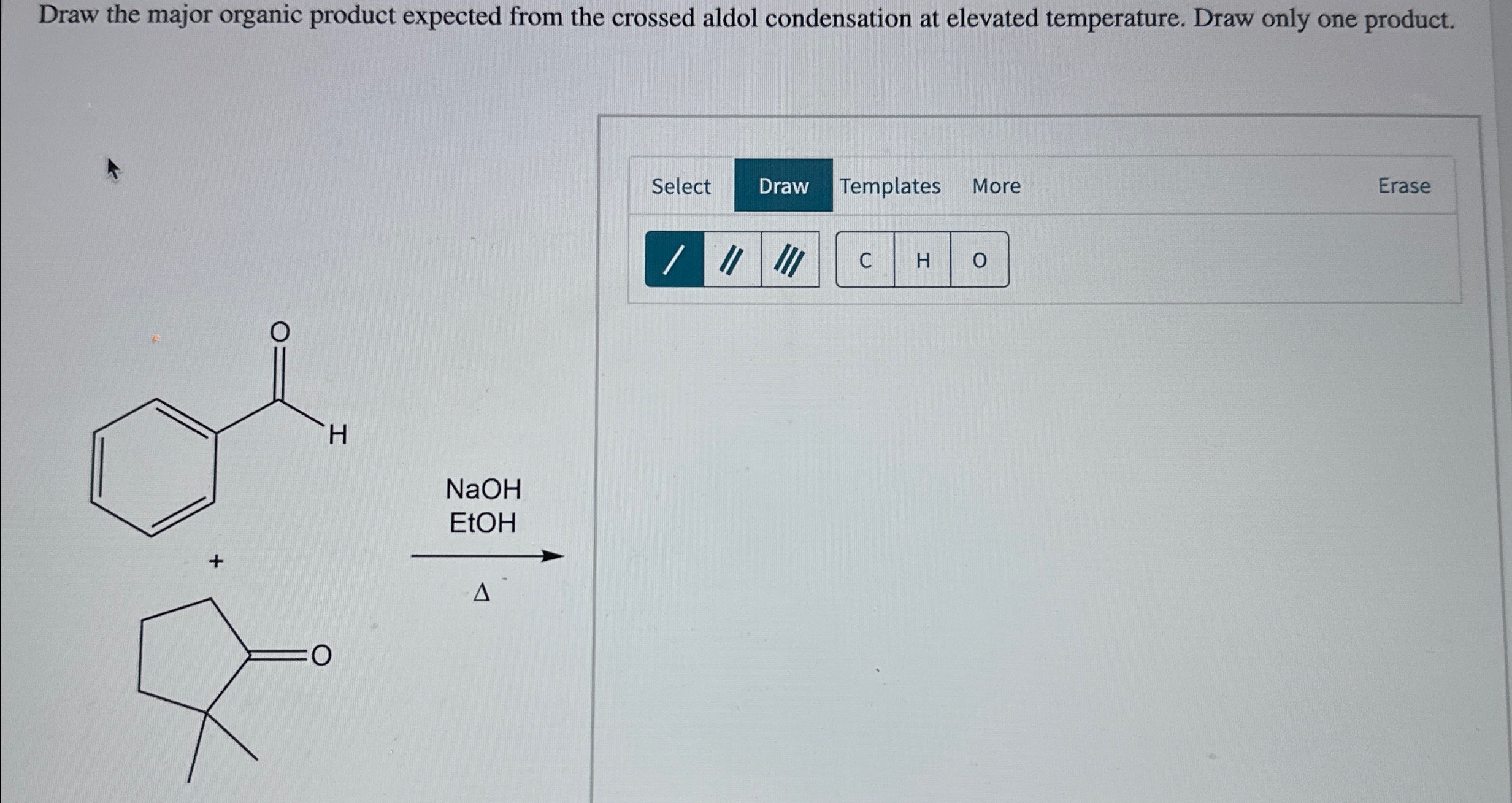 Solved Draw the major organic product expected from the | Chegg.com
