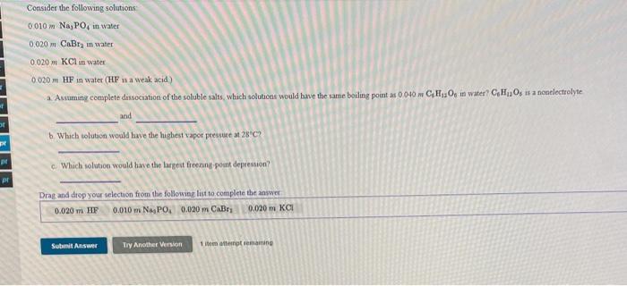 Solved Glycerin, CMO, a nonvolatile liquid. What is the | Chegg.com