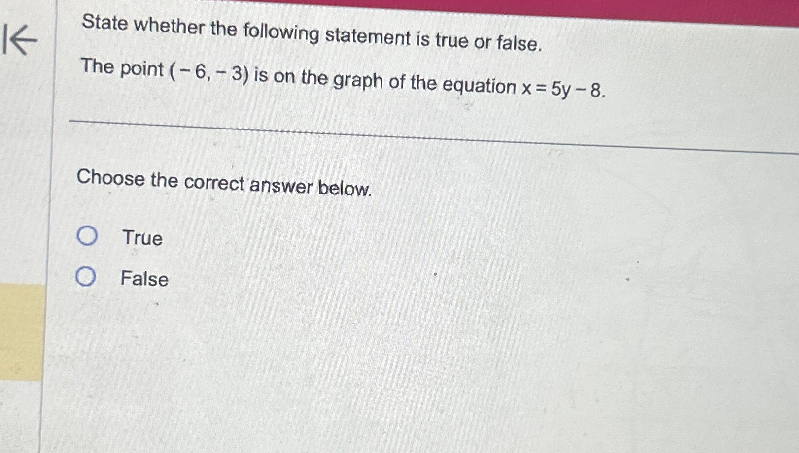 Solved State whether the following statement is true or | Chegg.com