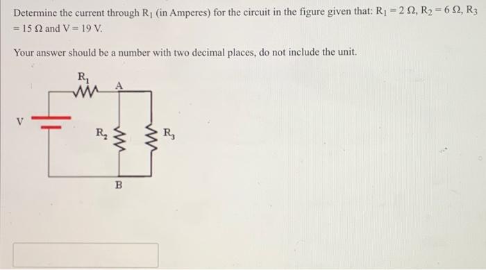 Solved Determine the current through R1 (in Amperes) for the | Chegg.com