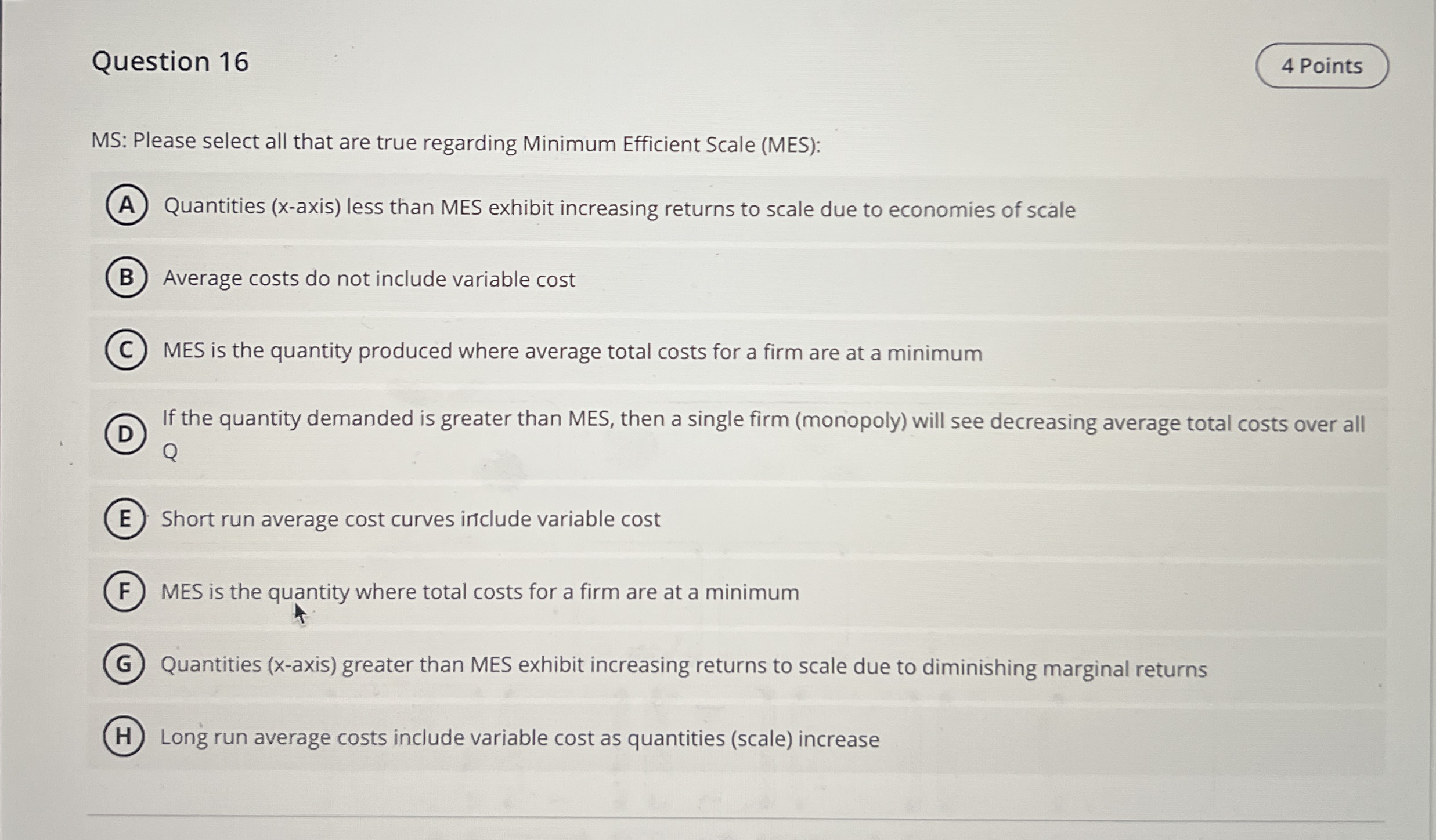 Solved Question 164 ﻿PointsMS: Please select all that are | Chegg.com