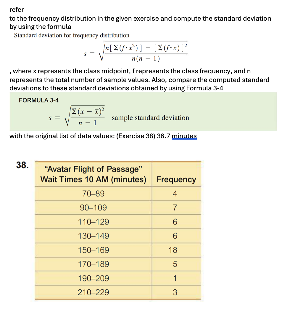 Solved referto the frequency distribution in the given | Chegg.com