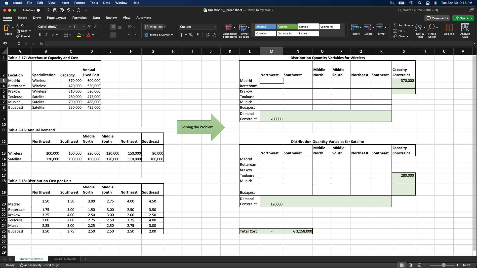 Solved Table 5-16: Annual DemandTable 5-18: Distribution | Chegg.com
