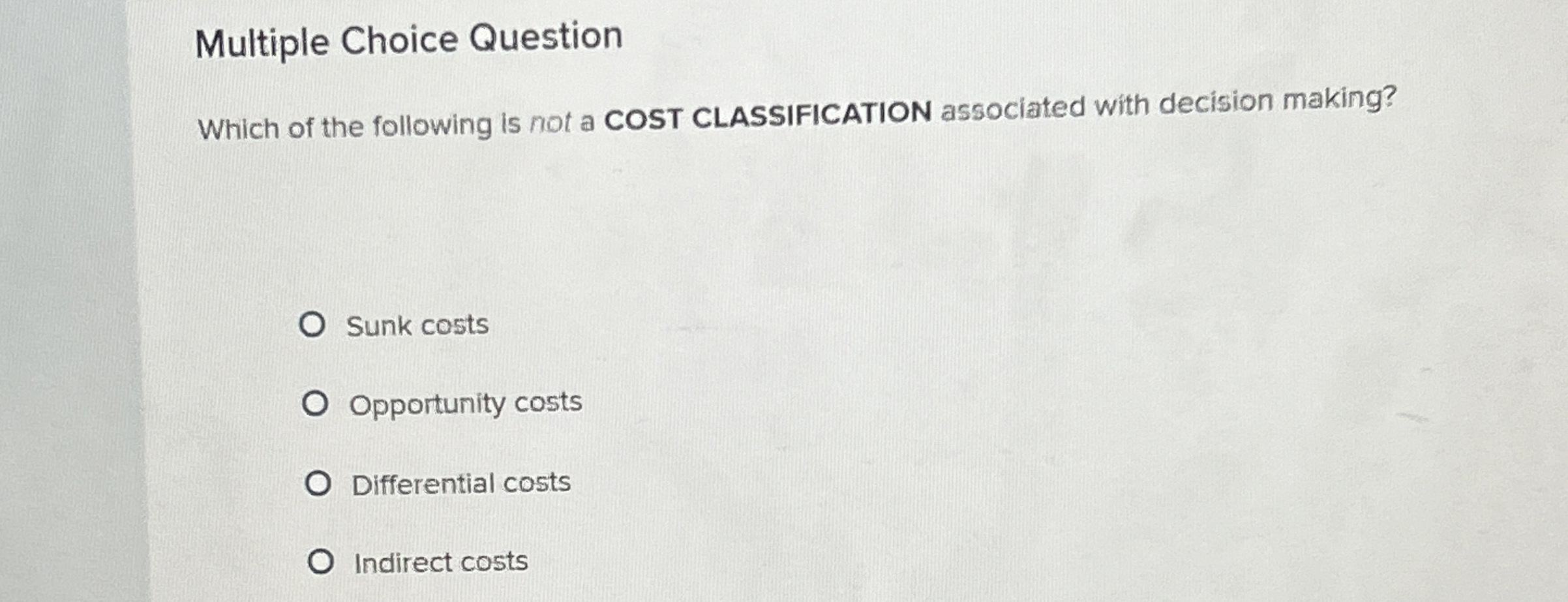 Solved Multiple Choice QuestionWhich of the following is not | Chegg.com