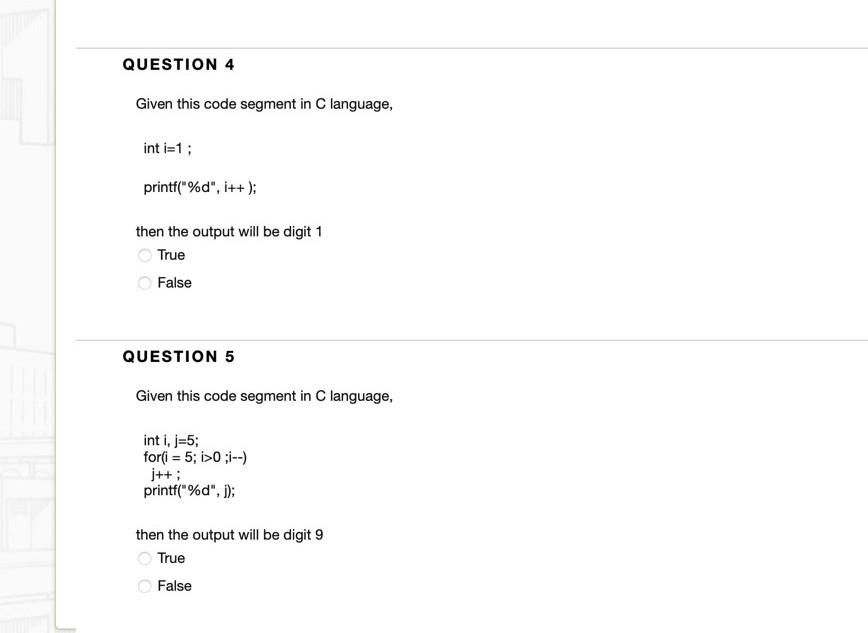 Given This Code Segment In C Language Int I1