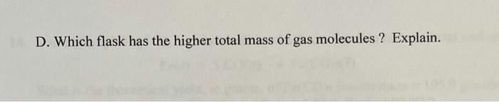 Solved 11. You have two flasks of equal volume, both at 0 °C | Chegg.com