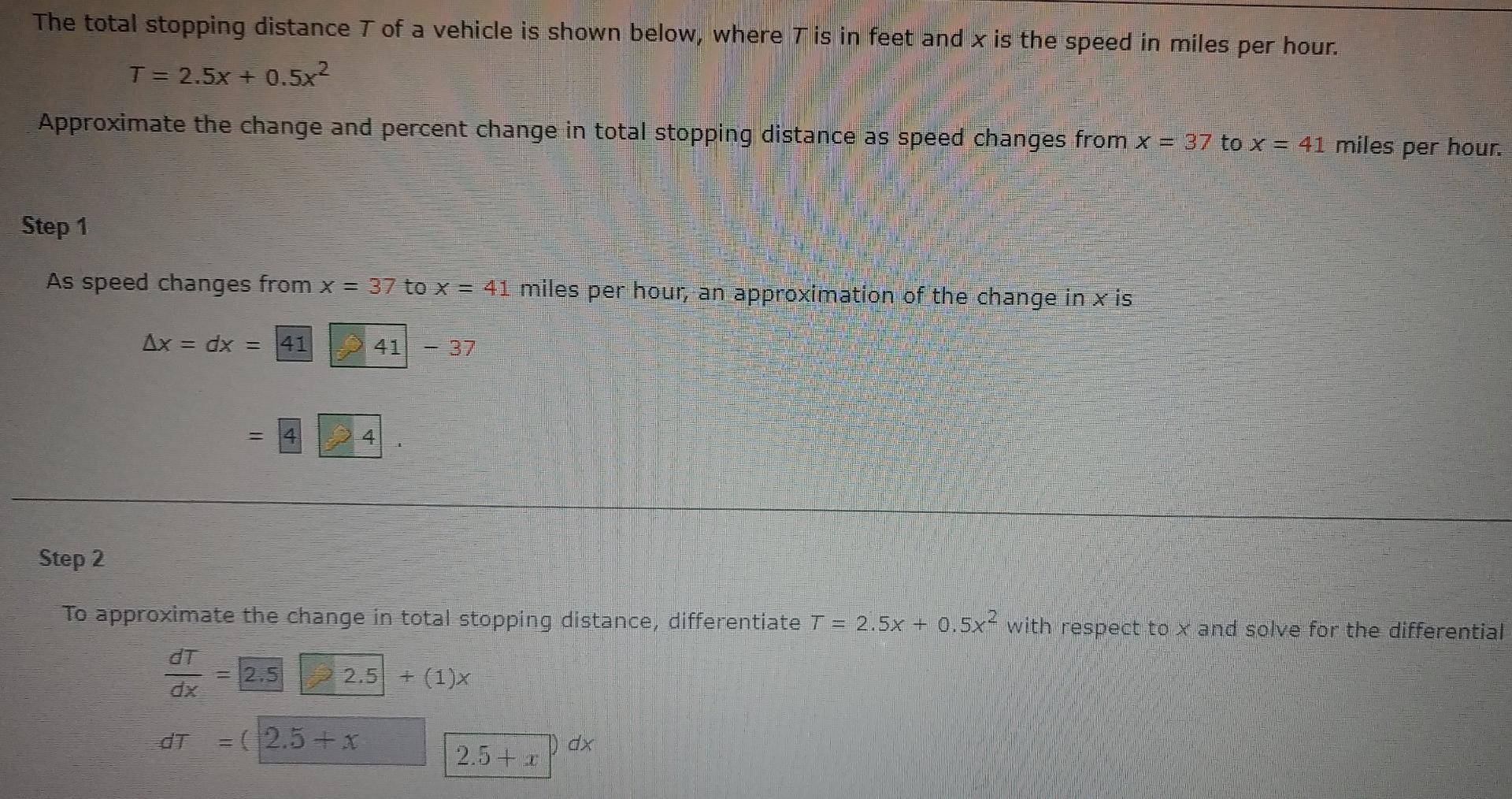 Solved The total stopping distance 7 of a vehicle is shown | Chegg.com