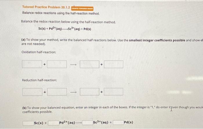 Solved Balance redox reactions using the half-reaction | Chegg.com