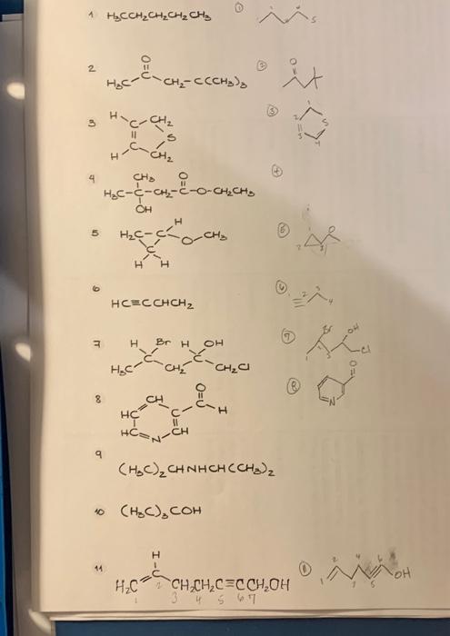 Solved For each molecule please draw a line angle | Chegg.com